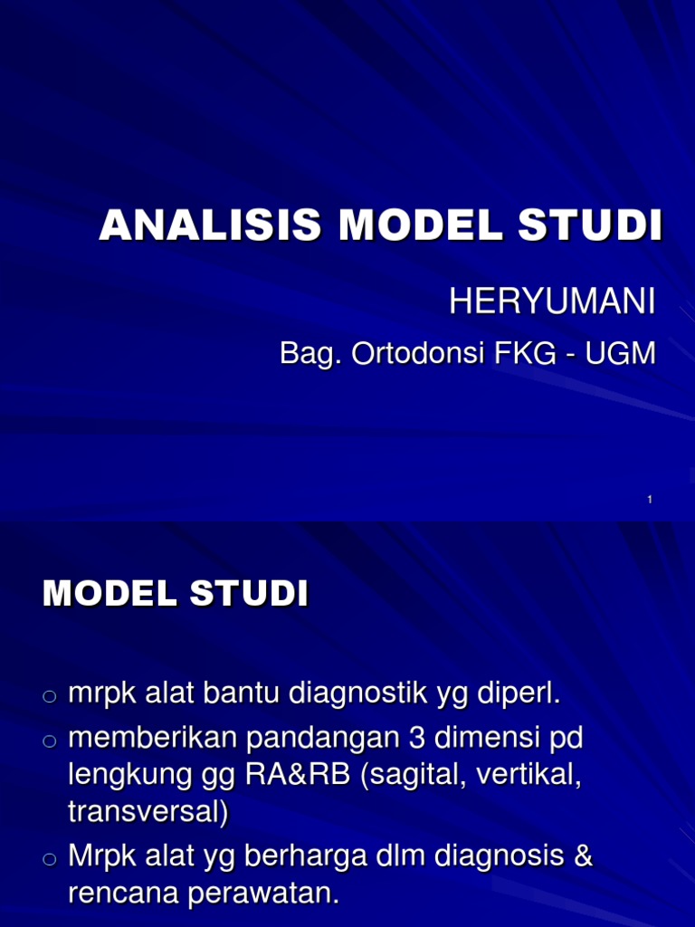 Analisis Model Studi | PDF