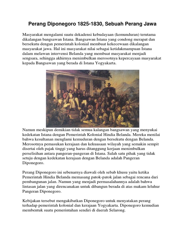 Perang Diponegoro 1825 | PDF