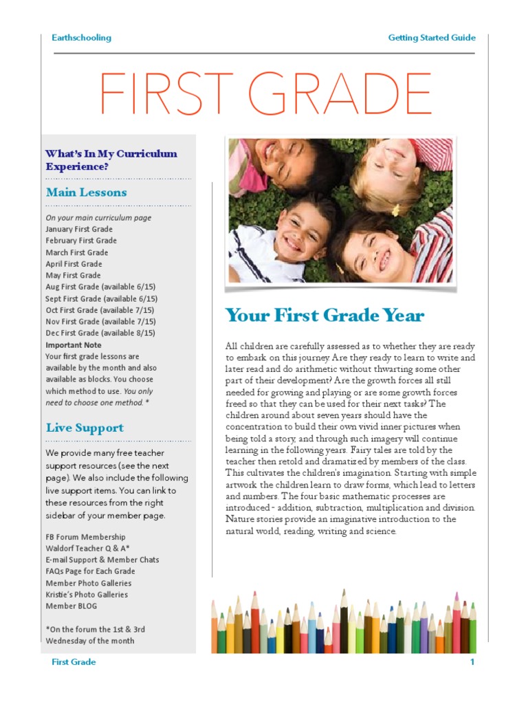 First Grade Complete Guide | PDF | Waldorf Education | Homeschooling
