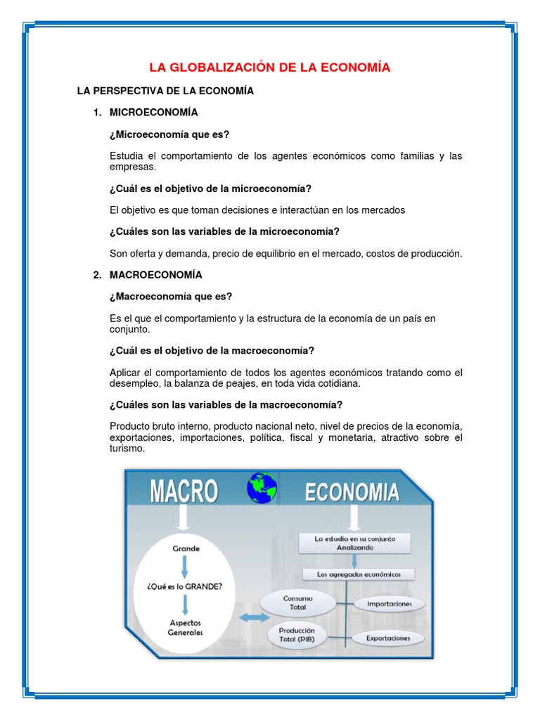 La Globalización de La Economía01 | PDF | Producto Interno Bruto ...