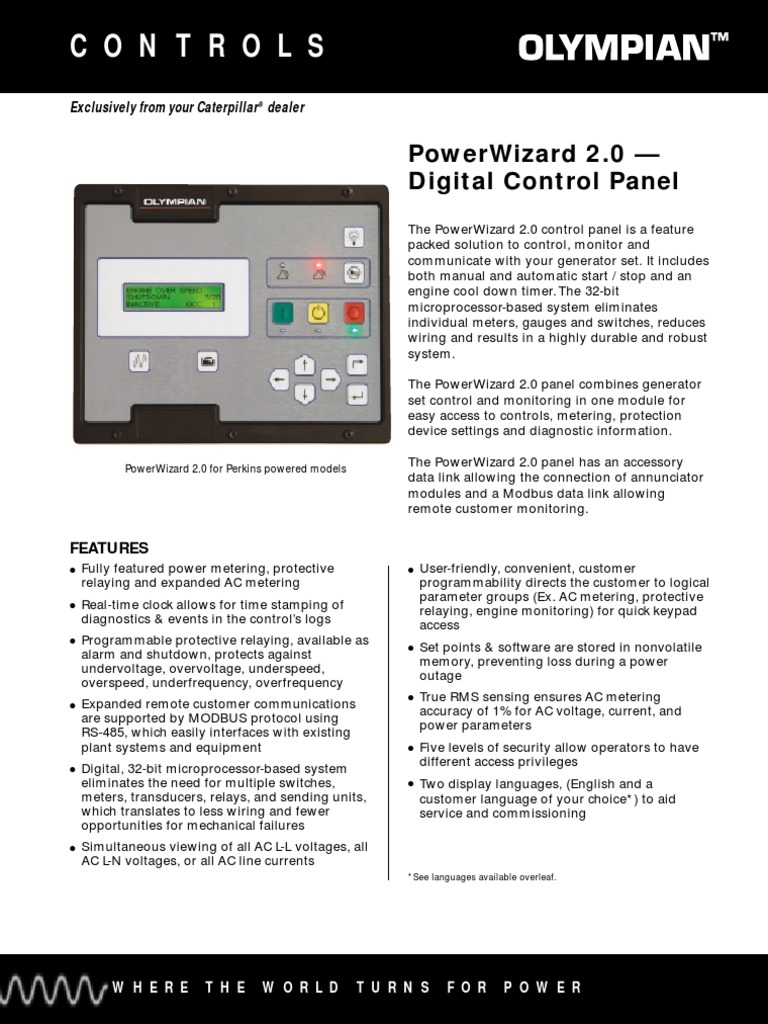 Controls: Powerwizard 2.0 - Digital Control Panel | PDF | Alternating ...