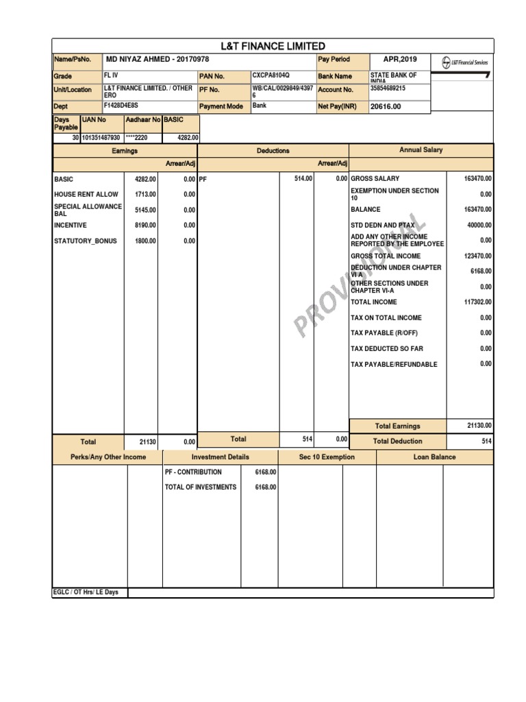 Employee Payslip Analysis | PDF | Personal Finance | Taxes