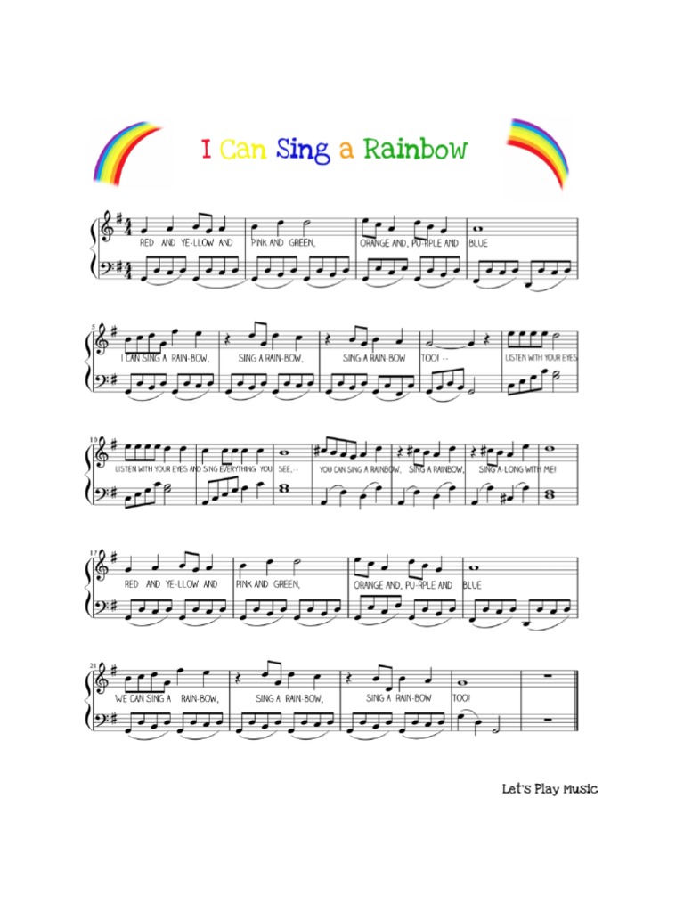 I Can Sing A Rainbow | PDF