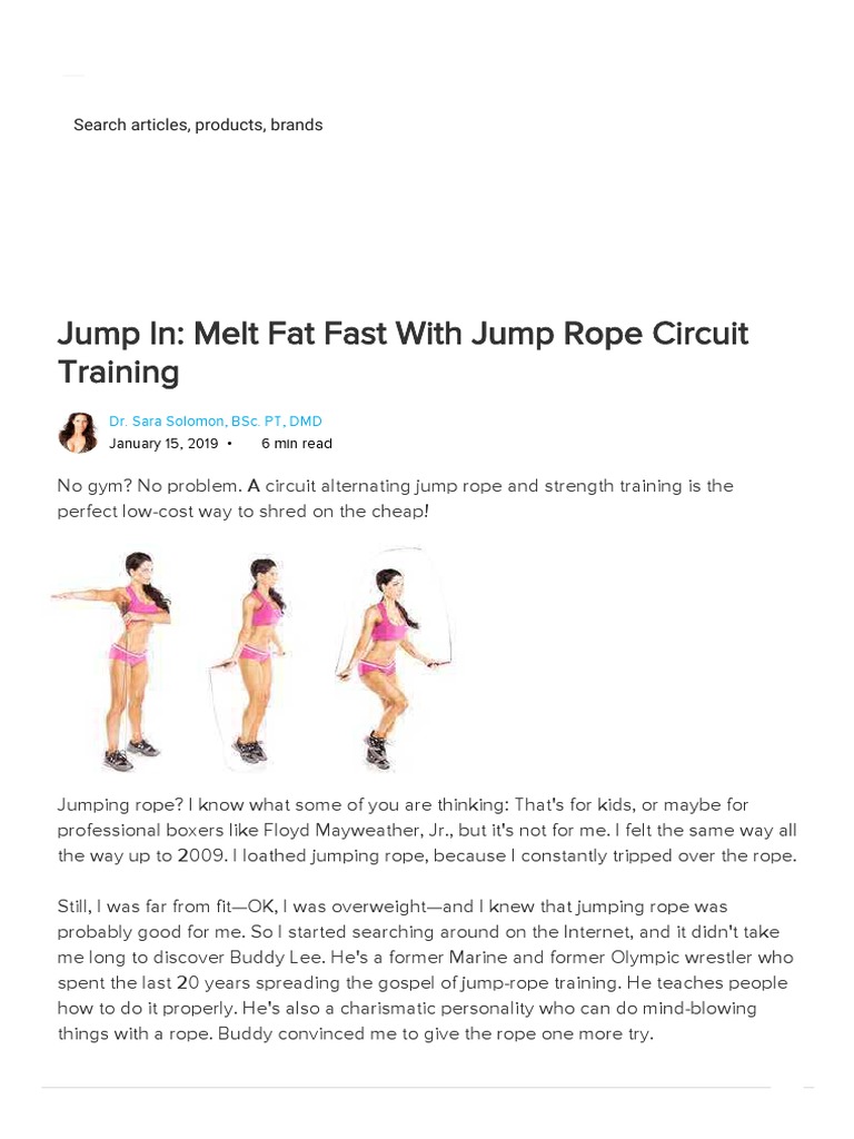 Jump in - Melt Fat Fast With Jump Rope Circuit Training | PDF ...