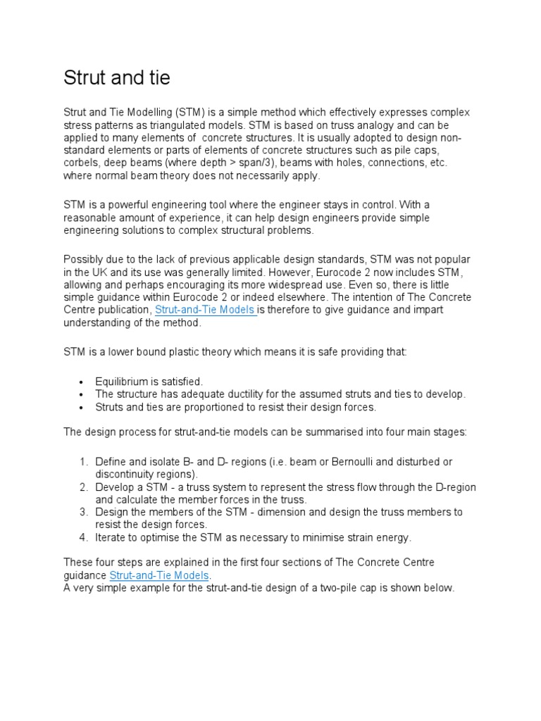 Strut and Tie Model | PDF | Truss | Stress (Mechanics)