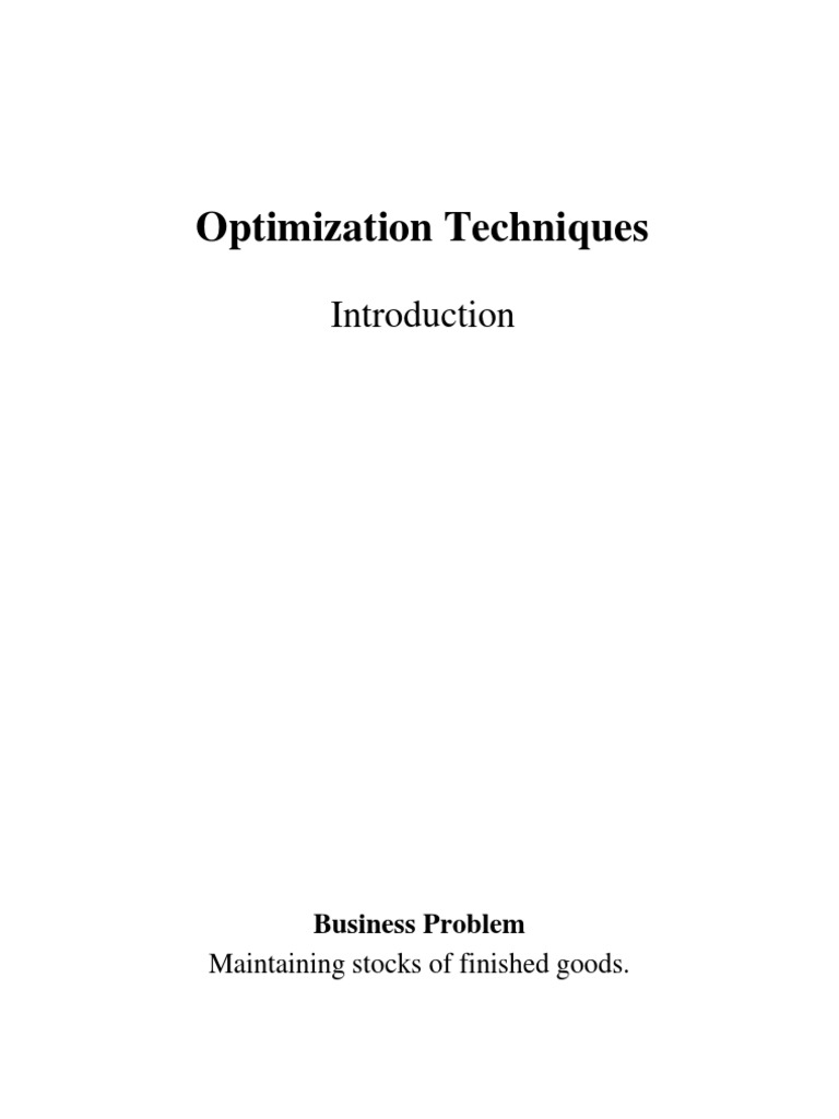 Introduction OT | PDF | Mathematical Optimization | Mathematical Model