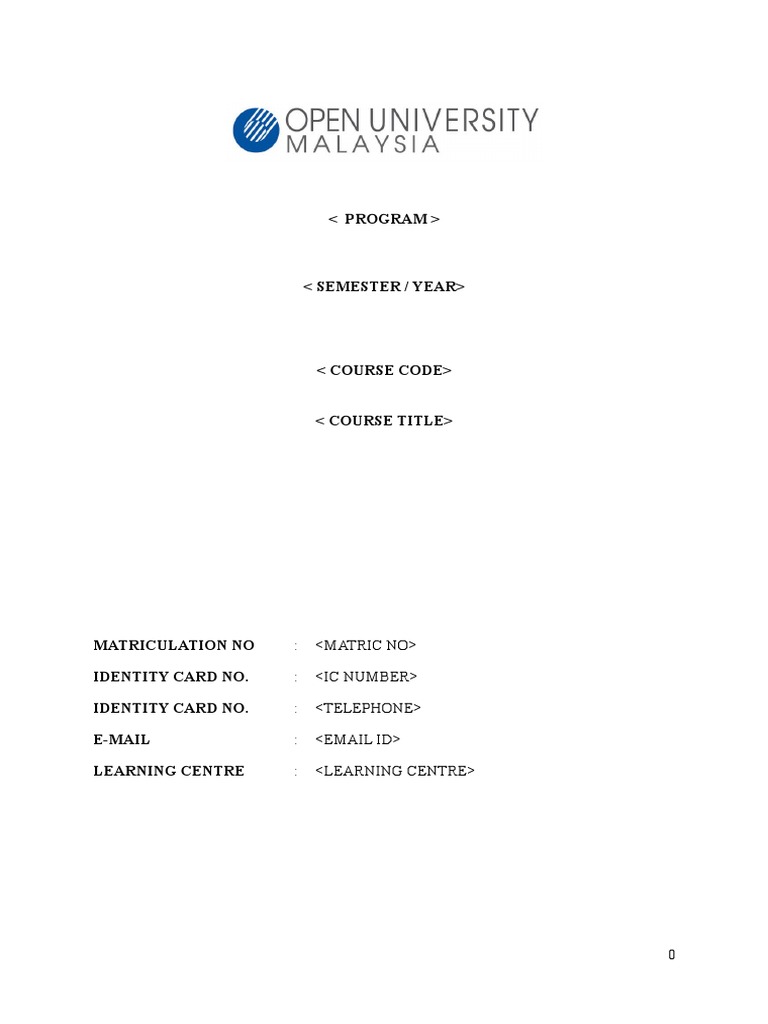 Student Course Information Form | PDF