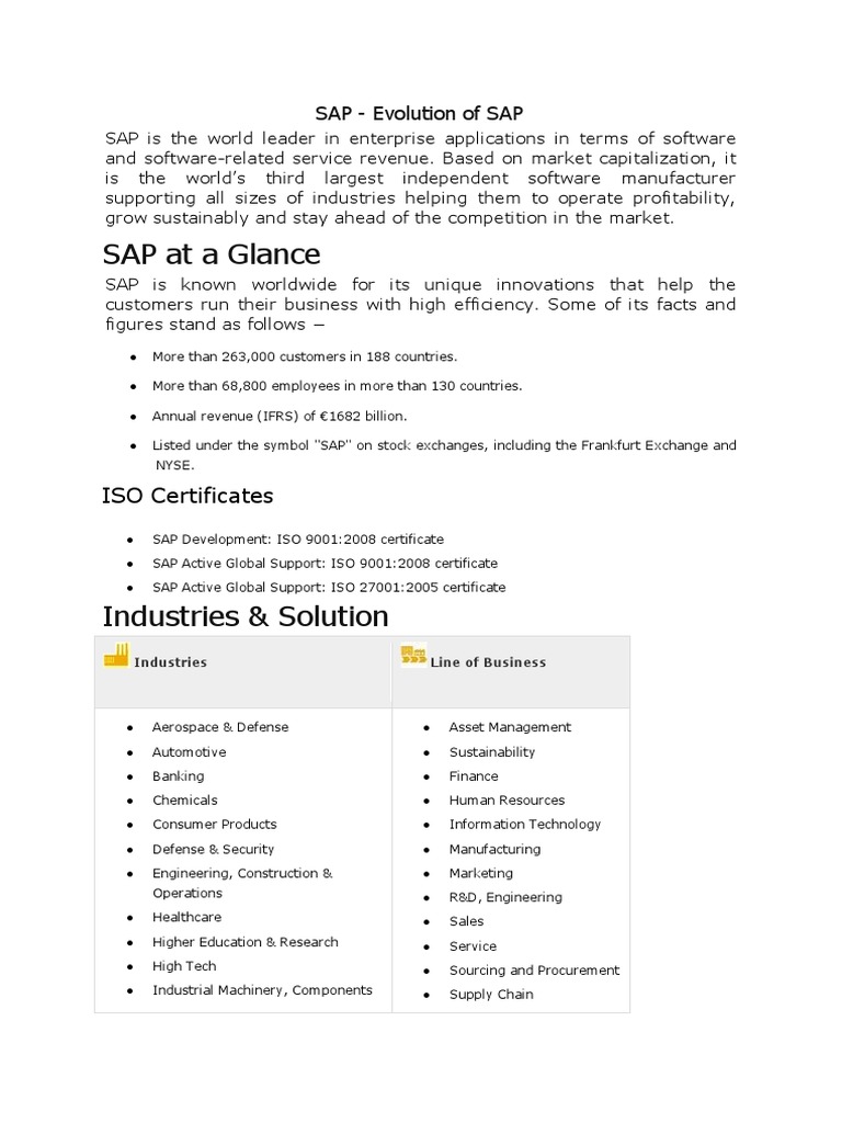 Sap Document | PDF | Enterprise Resource Planning | Sap Se