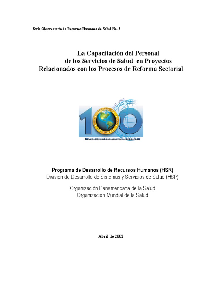 Capacitación en Salud y Reformas Sectoriales | PDF | El aprendizaje ...