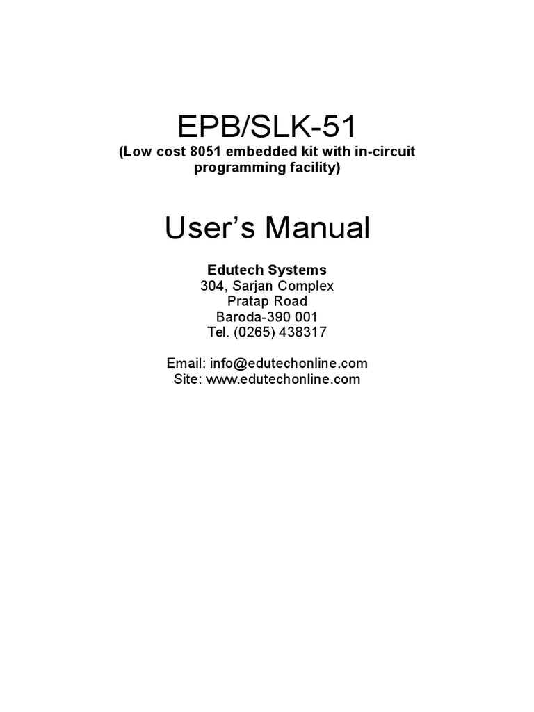 EPB Manual | PDF | Embedded System | Computer Program