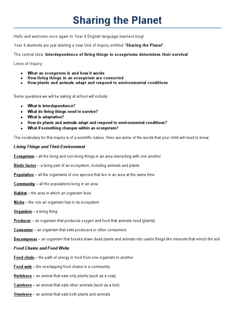 Ecosystem Interdependence for Year 4 | PDF | Ecosystem | Forests