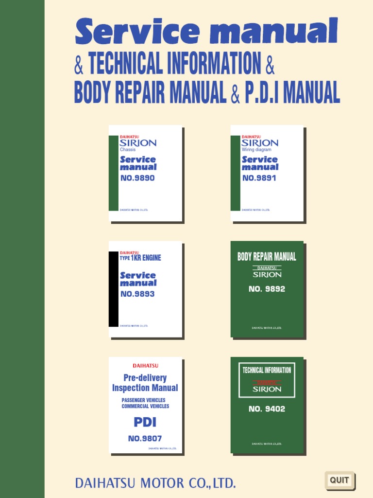 Body Repair and PDI Manuals Overview | PDF