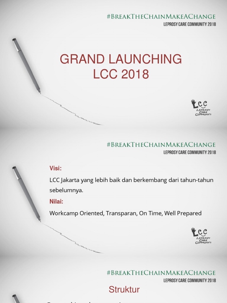 Grand Launching LCC 2018: Visi dan Program | PDF