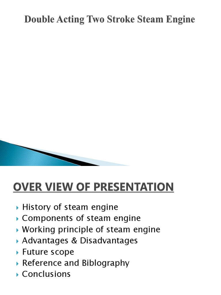 Double Acting Two Stroke Steam Engine | PDF | Steam Engine | Power Station