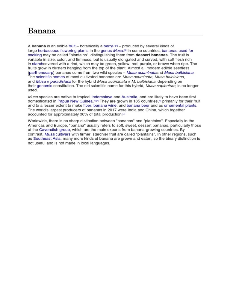 Banana Dessert Bananas | PDF