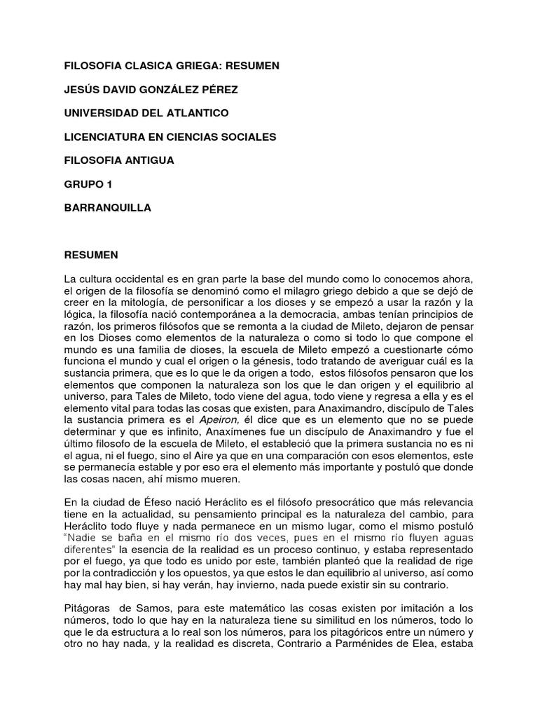 FILOSOFIA CLASICA GRIEGA | Filosofía griega antigua | Platón