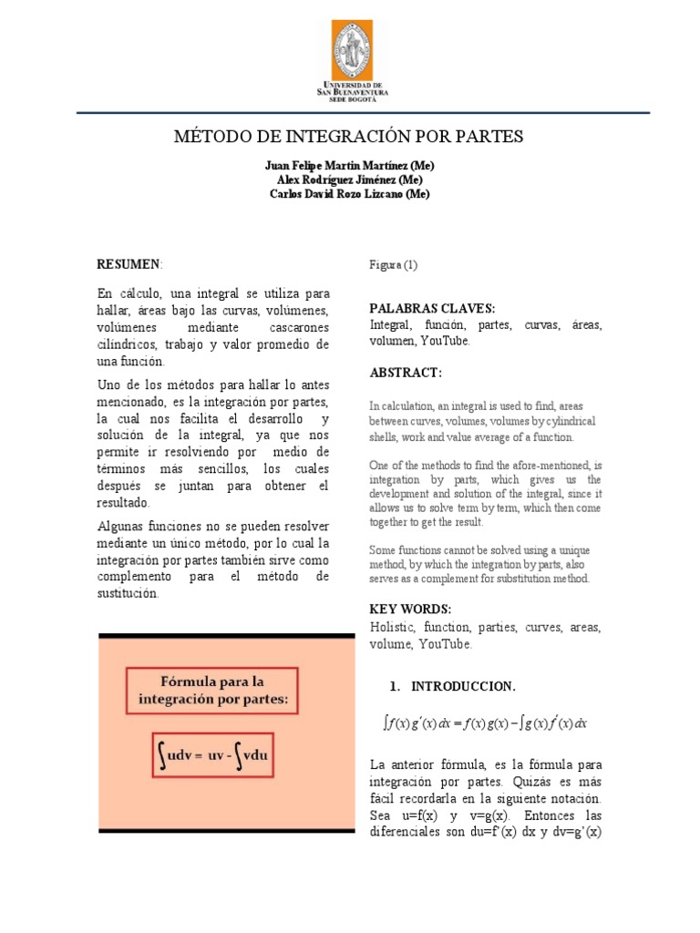 Ejemplo de Paper Word-1 PDF | Descargar gratis PDF | Integral ...