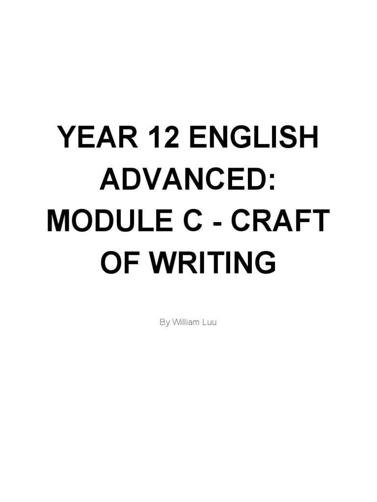 English Advanced Module C - The Craft of Writing | Download Free PDF ...
