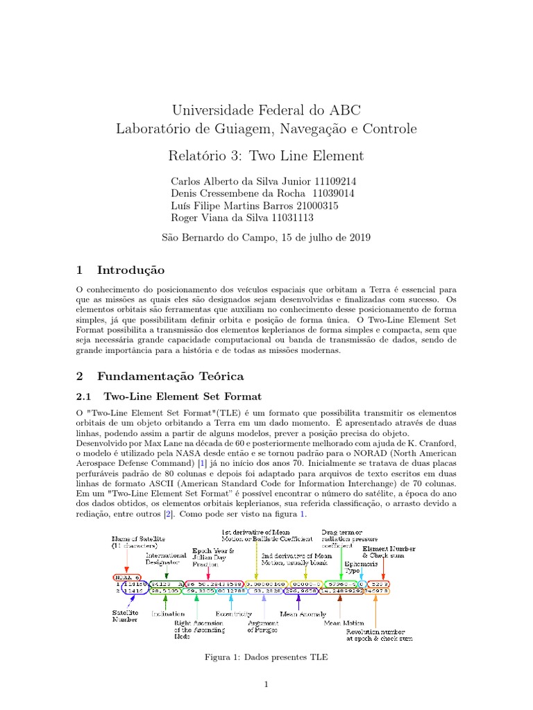 Análise dos elementos orbitais da Estação Espacial Internacional (ISS ...