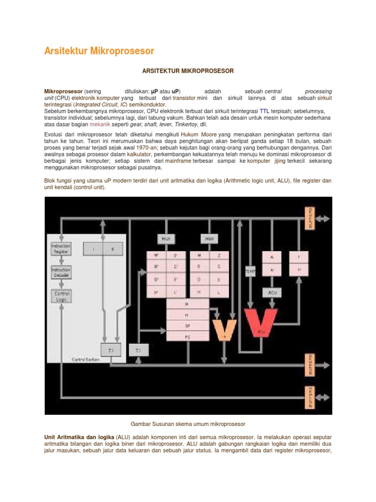 Arsitektur Mikroprosesor | PDF