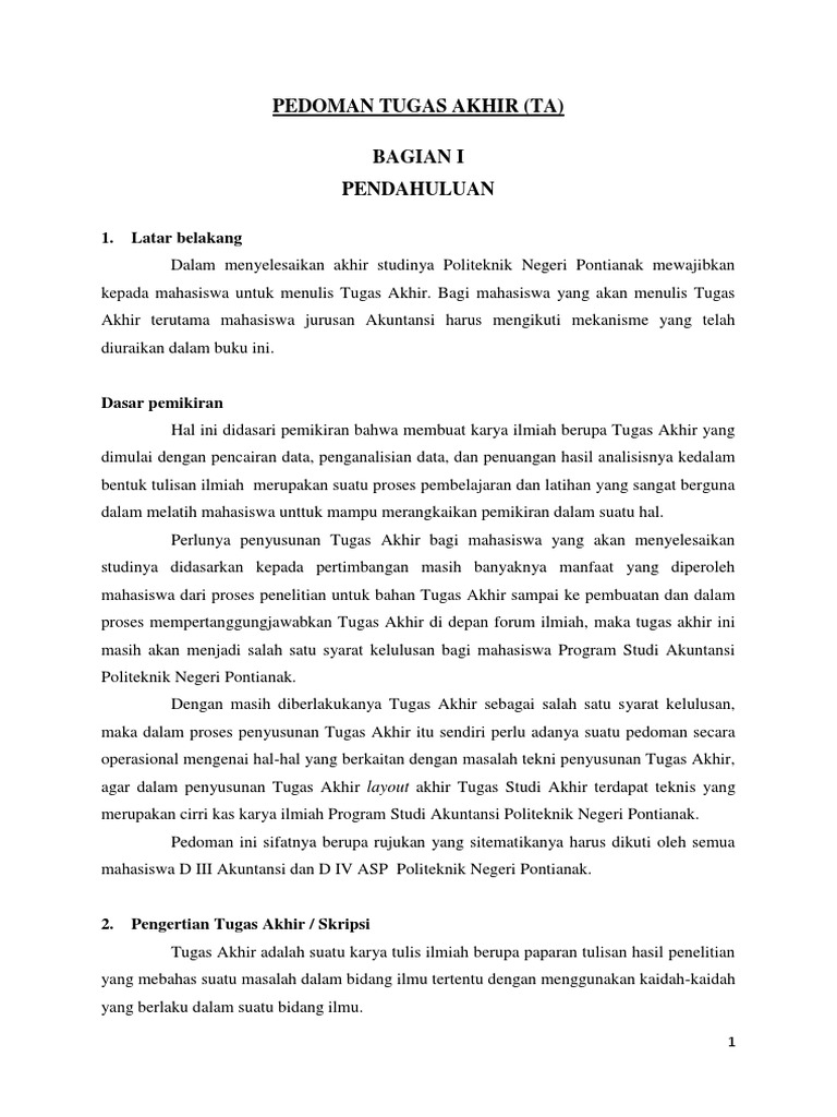 PEDOMAN Tugas Akhir | PDF | Seni