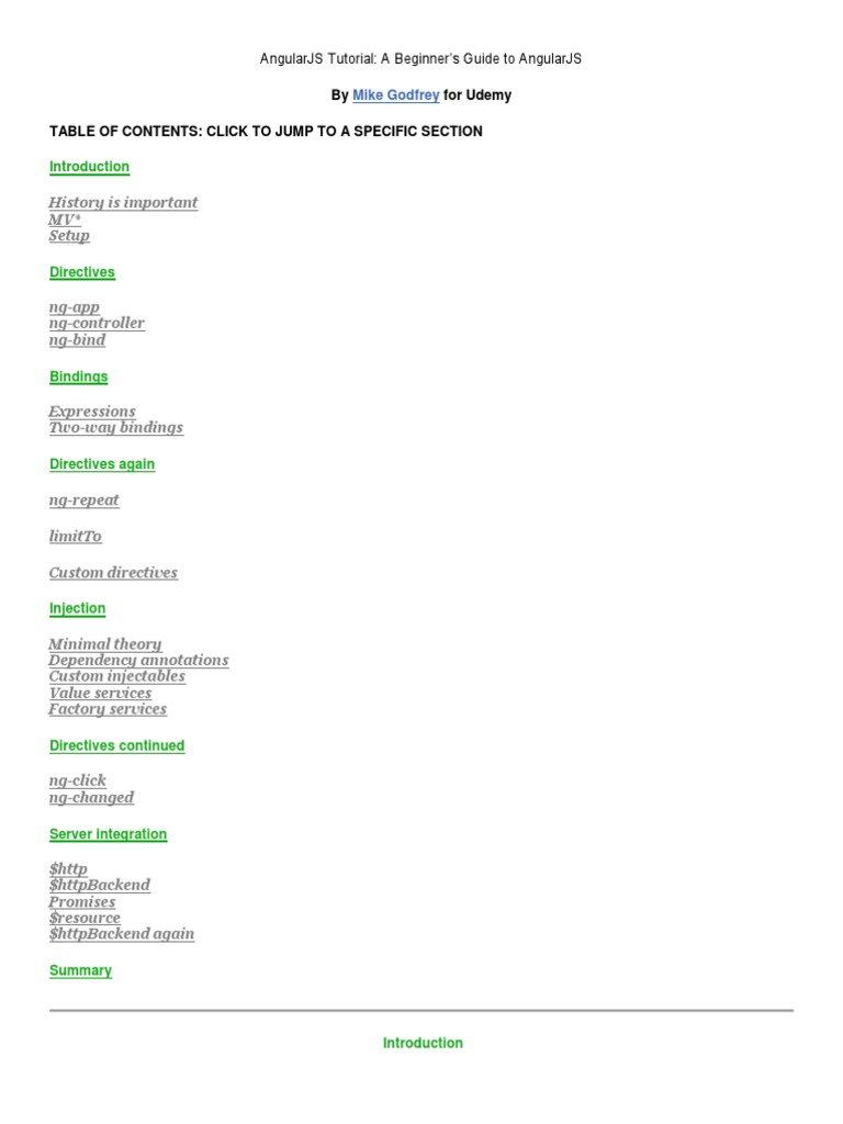 Angularjs Tutorial Pdf Angular Js Hypertext Transfer Protocol 