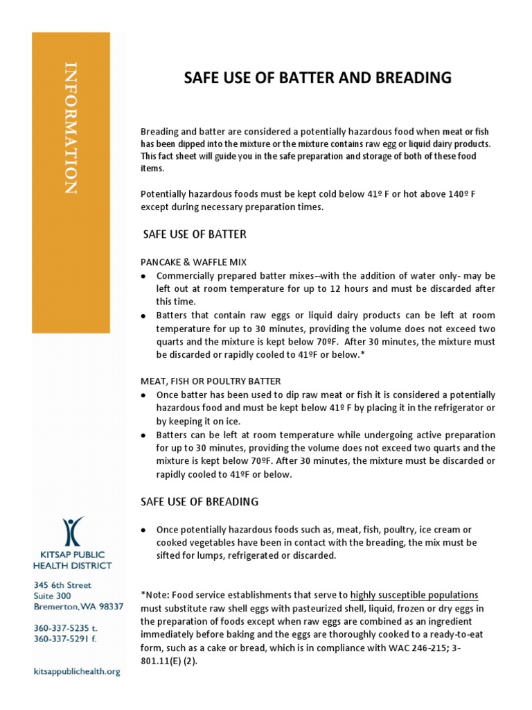 Breading Guide To All Food | PDF | Batter (Cooking) | Egg As Food