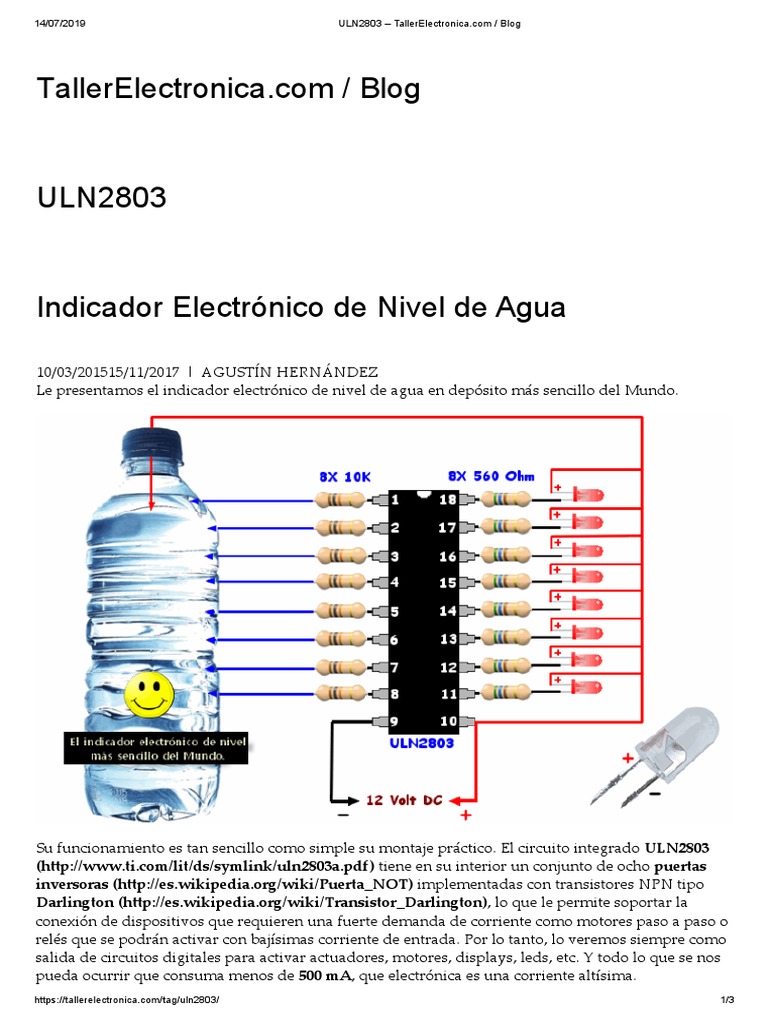 ULN2803 - TallerElectronica - Com - Blog | PDF | Transistor | Diodo ...