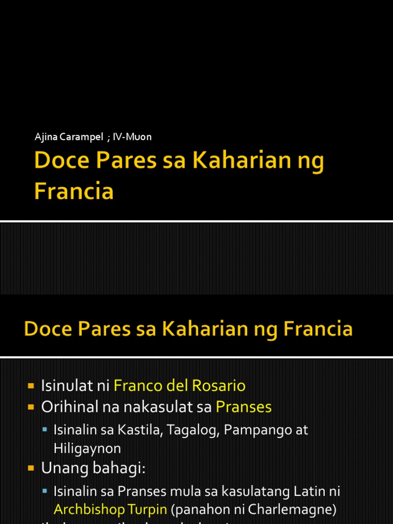 Doce Pares Sa Kaharian NG Francia (Searched) | PDF