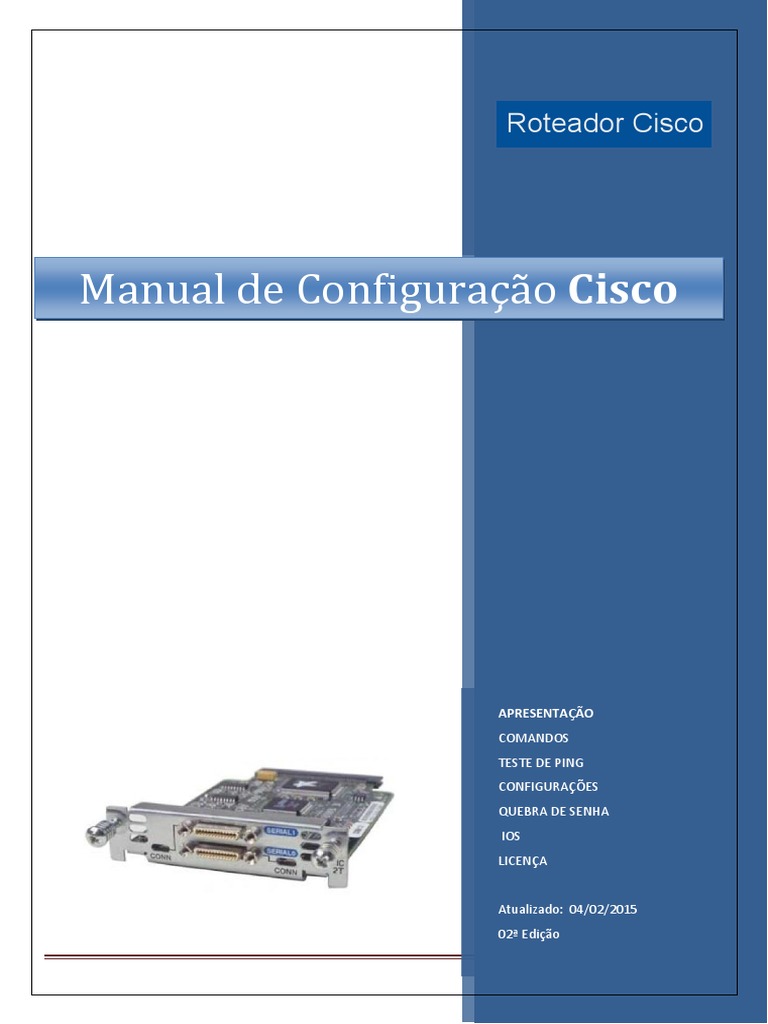 Manual Router CISCO | PDF | Roteador (informática) | Pen-drive