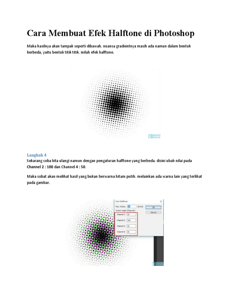 Cara Membuat Efek Halftone Di Photoshop Ok | PDF