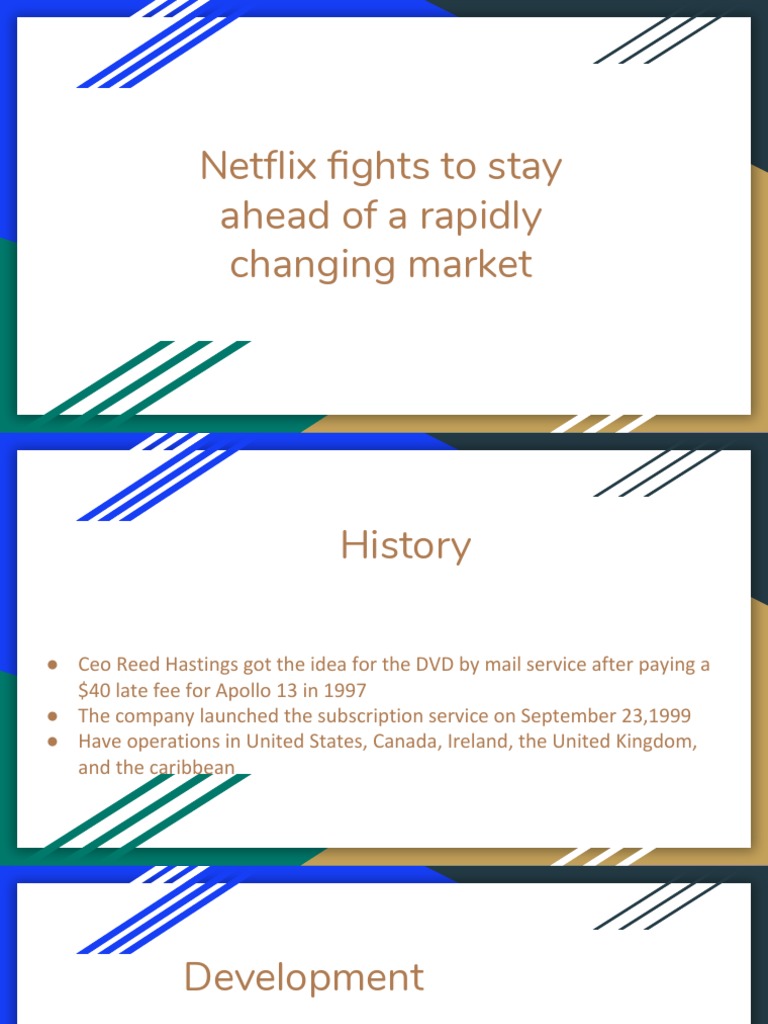 Netflix Fights To Stay Ahead of A Rapidly Changing Market | PDF
