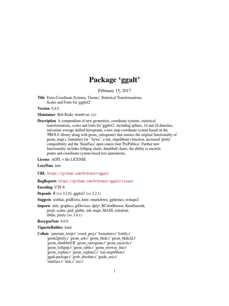 Package Ggalt': February 15, 2017 | PDF | Latitude | Parameter (Computer Programming)