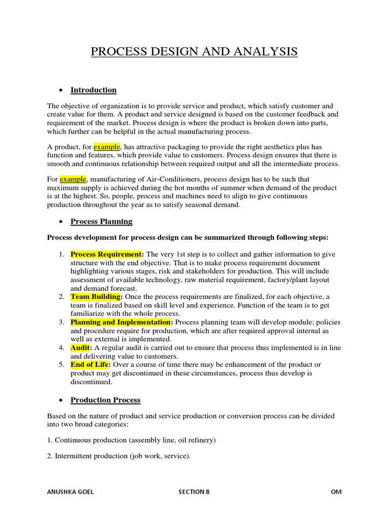 Process Design and Analysis: Process Development For Process Design Can ...