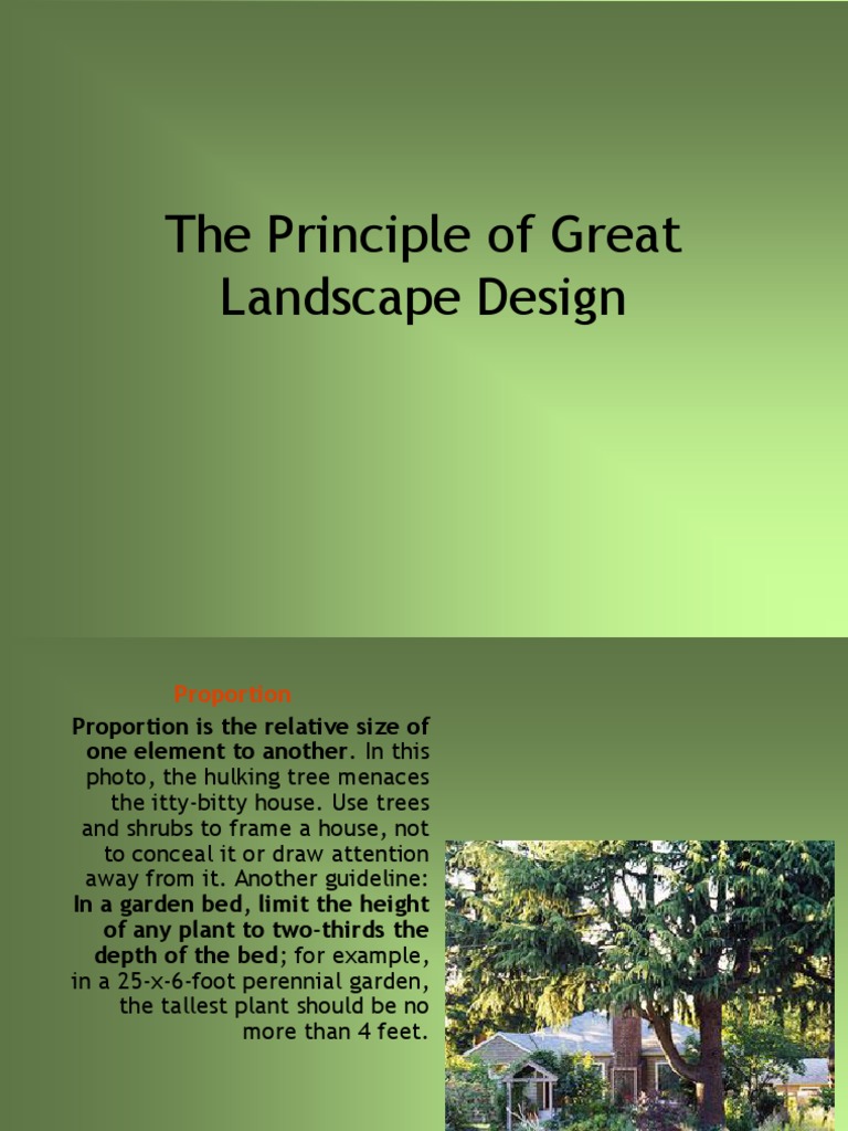 Principal of Landscape Design | PDF | Gardens | Landscape