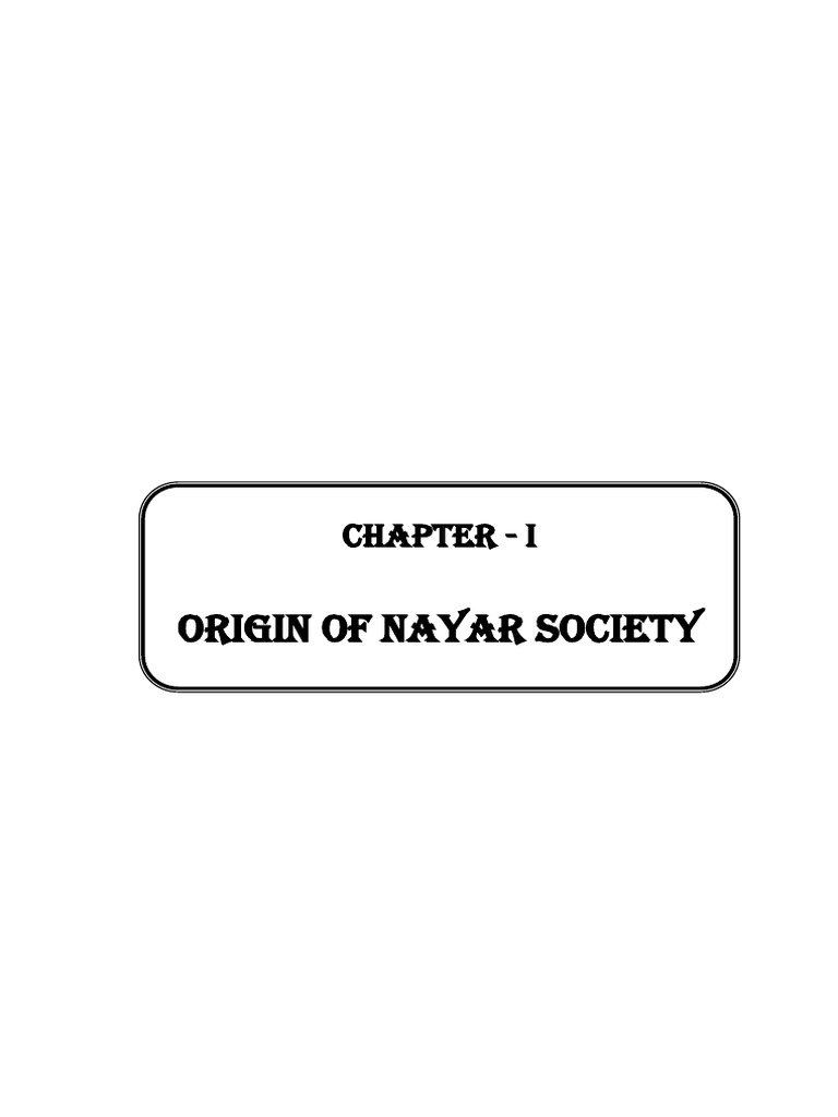 The Origins and Traditions of the Nayar Caste in Kerala | PDF | Kerala