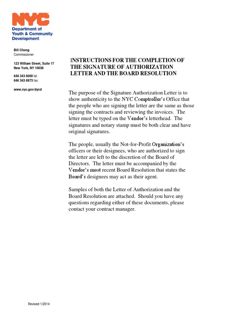 Board Resolution and Authorization FormFY 2016 | PDF | Board Of ...