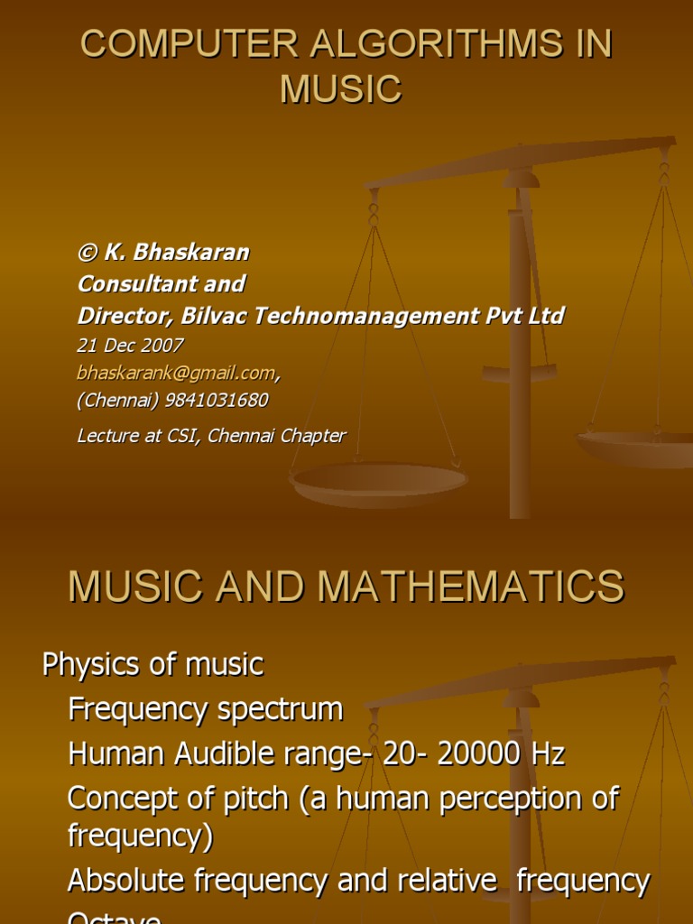 Computer Algorithms in Music | PDF | Pitch (Music) | Scale (Music)