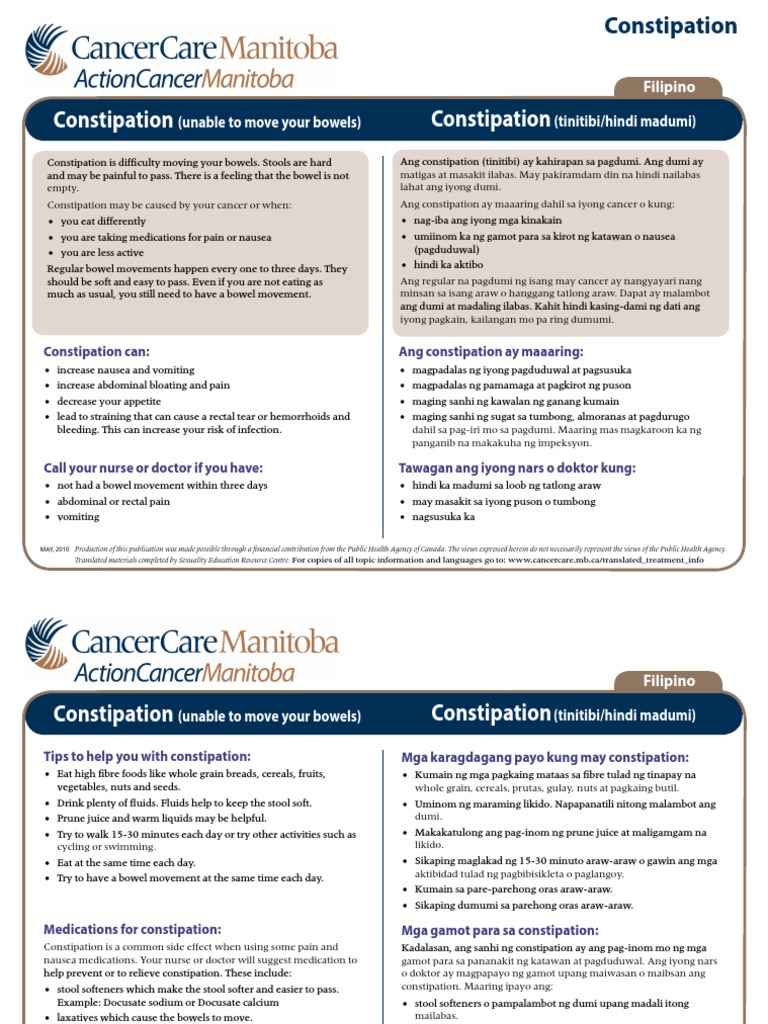 Constipation Facts-Filipino PDF | PDF | Constipation | Gastroenterology