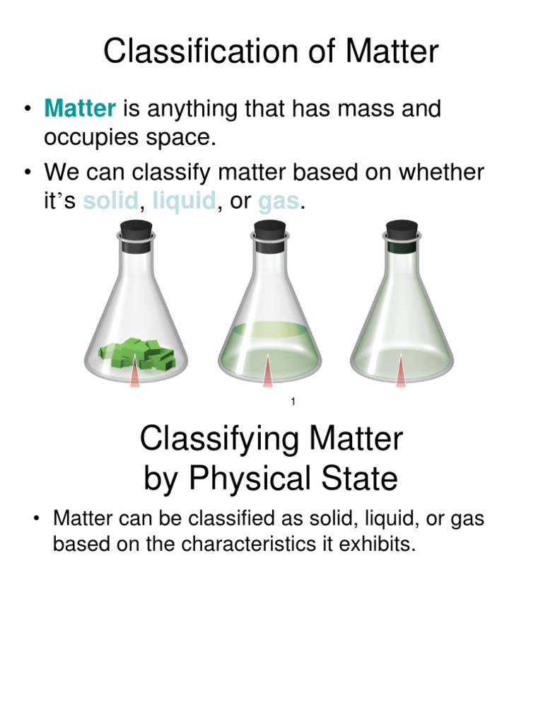 Classification of Matter and Changes | PDF | Mixture | Chemical Substances