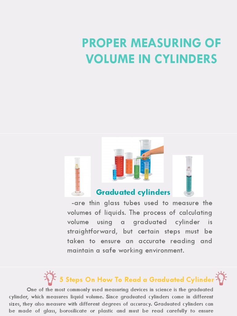 Proper Measuring of Graduated Cylinders With Examples | PDF | Physical ...