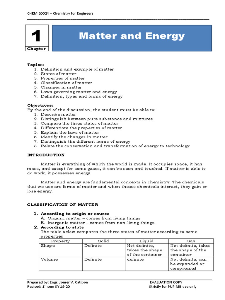 CHEM 20024 Learning Module 1 To 3 | PDF | Density | Atoms