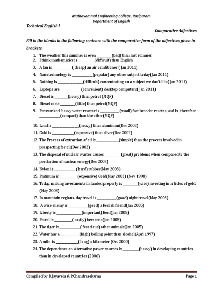 Parative Form of Adjectives Final | PDF | Engines | Gasoline
