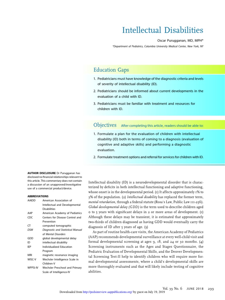 Intelectual Disabilities | PDF | Genetic Disorder | Intellectual Disability