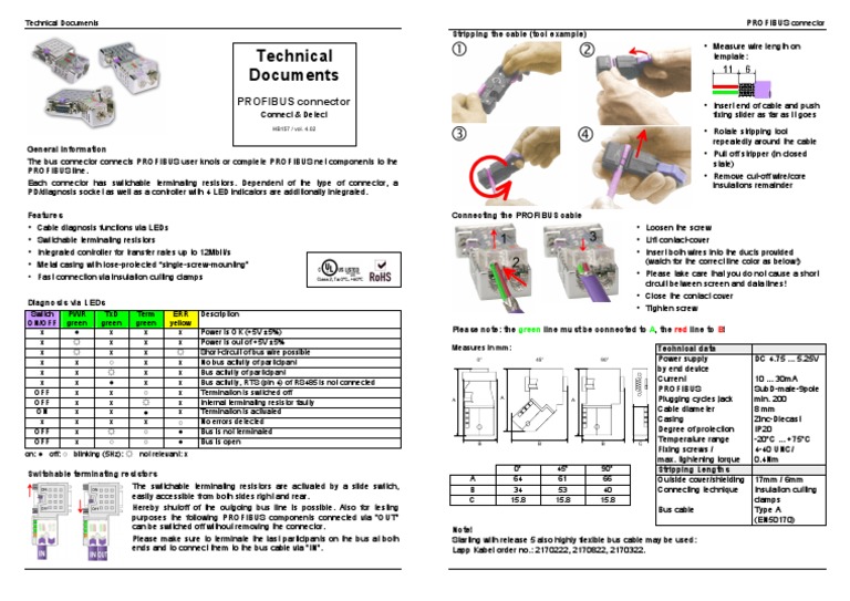 Profibus Connector | PDF | Electrical Connector | Electrical Equipment