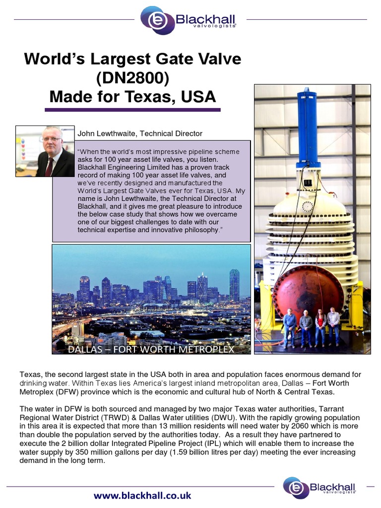 World's Largest Gate Valve | PDF | Dallas–Fort Worth Metroplex ...