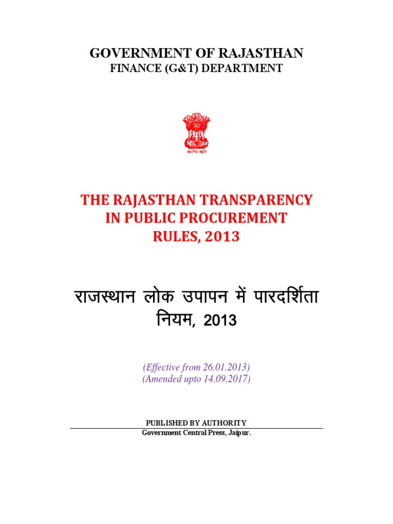 (A) RTPP Rules | PDF | Procurement | Auction
