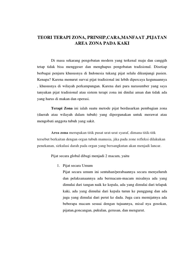 Teori Terapi Zona Sah | PDF