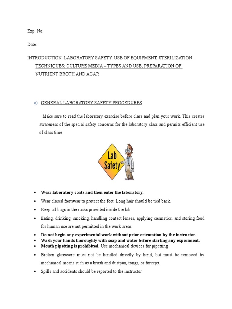 Microbiology Lab Safety and Protocols | PDF | Growth Medium | Angular ...