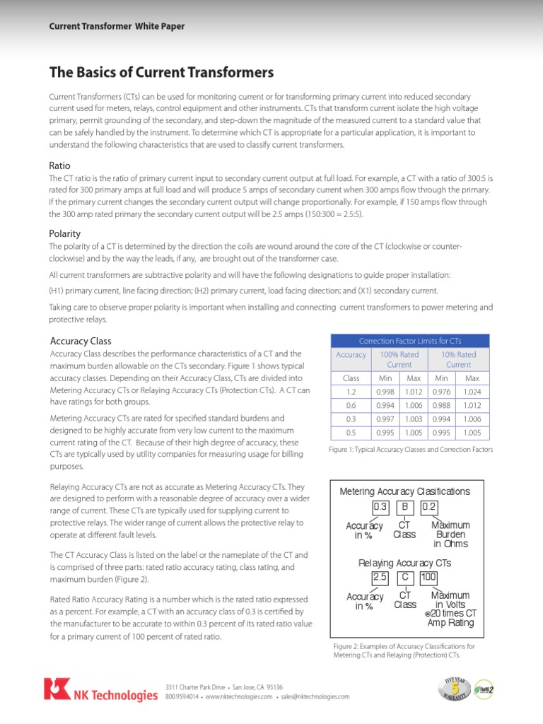 Current Transformer White Paper 071415 | PDF | Transformer | Components